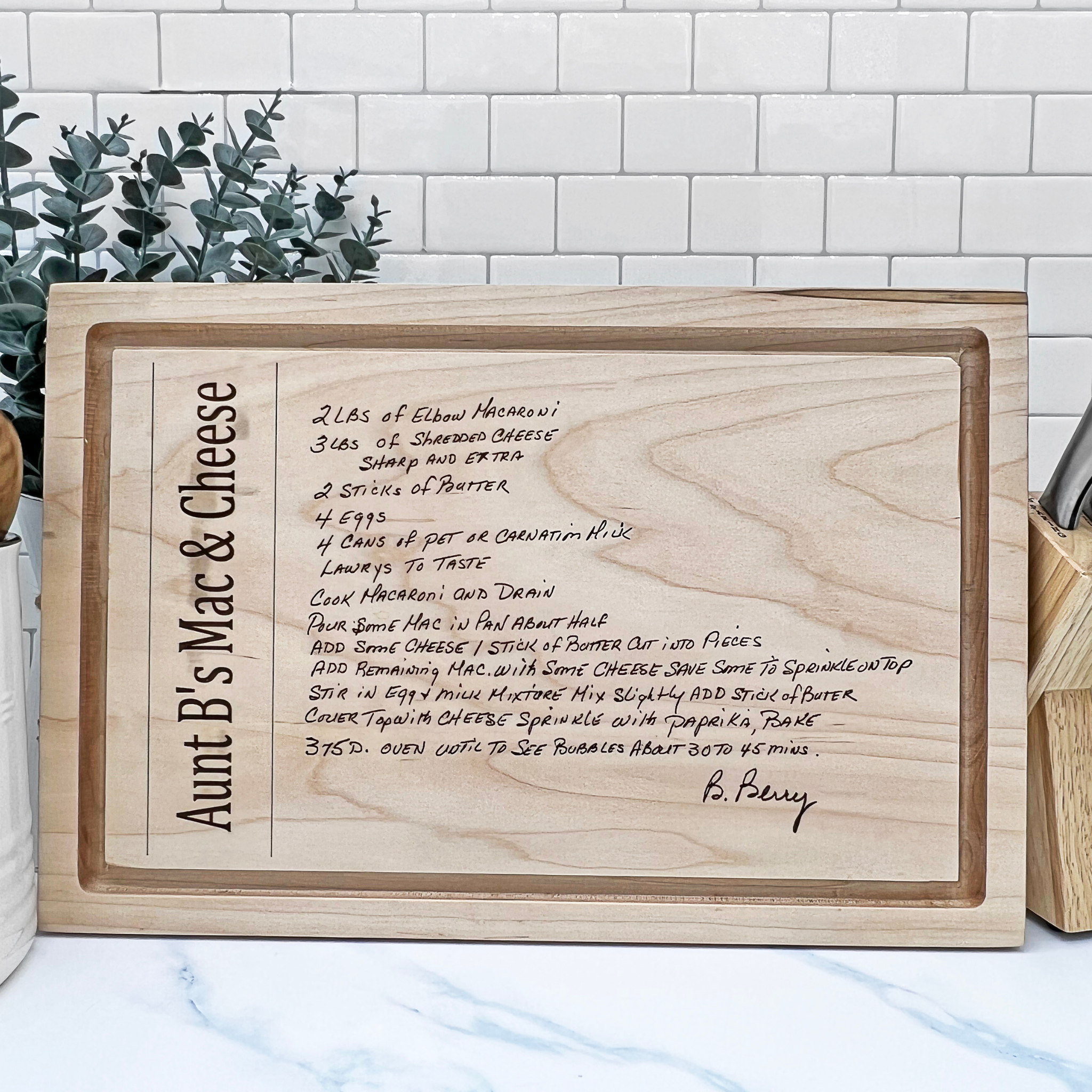 Handwritten Recipe Board – recipeboard.com